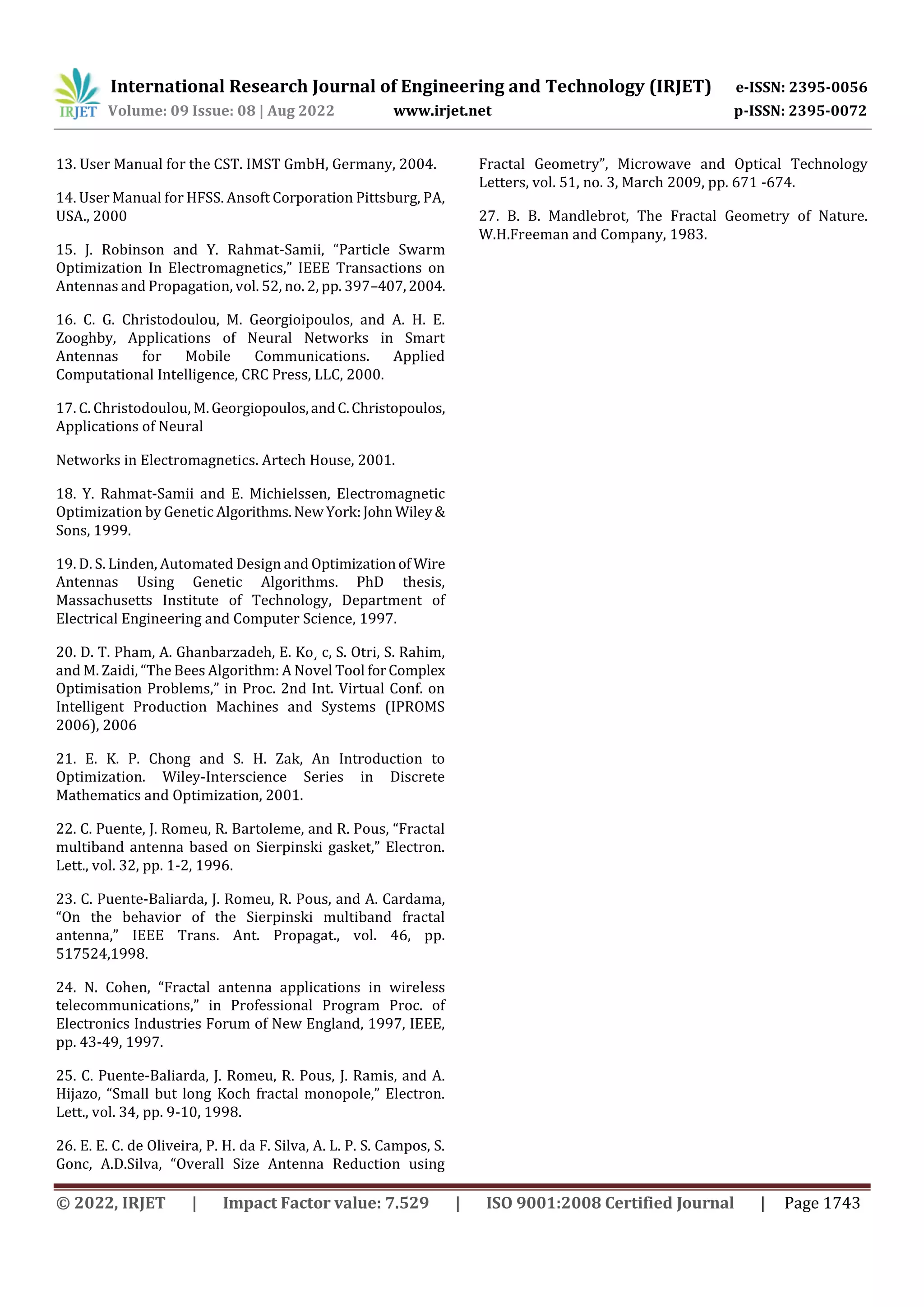 Design and Analysis of Fractal Antenna | PDF