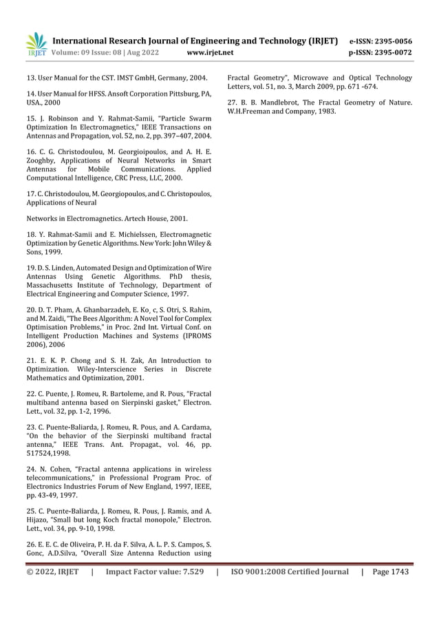 Design and Analysis of Fractal Antenna | PDF