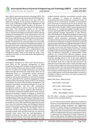 “Optimization of Inventory regarding Power Tiller” | PDF