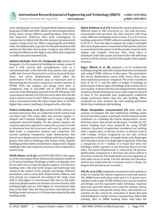 Comparative study on seismic analysis of conventional slab and flat ...