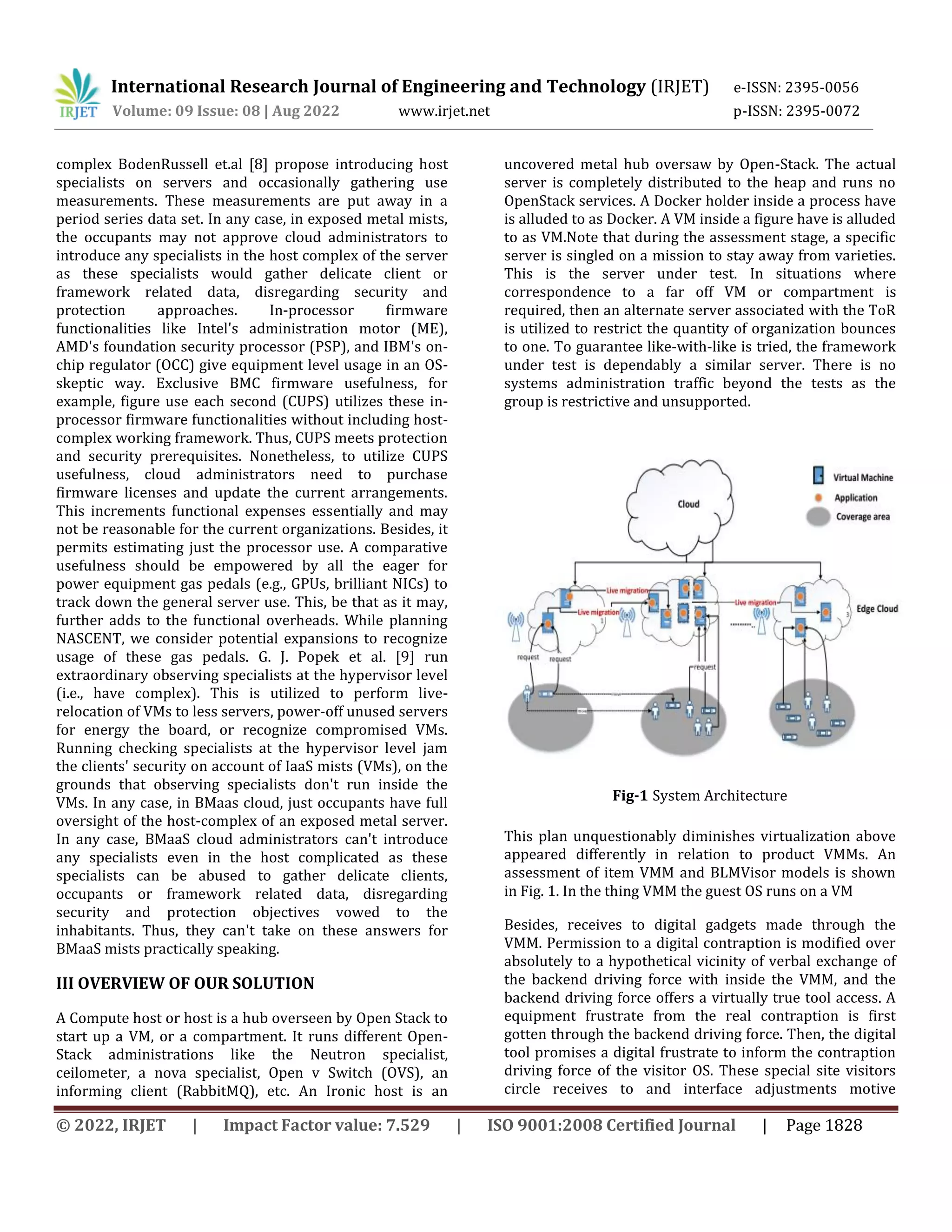 Baremetal Virtual machine migration on clouds | PDF