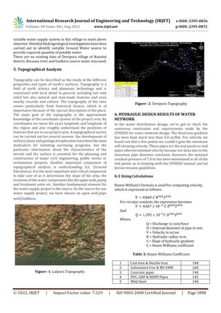 A COMPARATIVE STUDY ON DESIGN OF OPTIMAL WATER DISTRIBUTION SYSTEMS USING WATERGEMS AND EXCEL ...