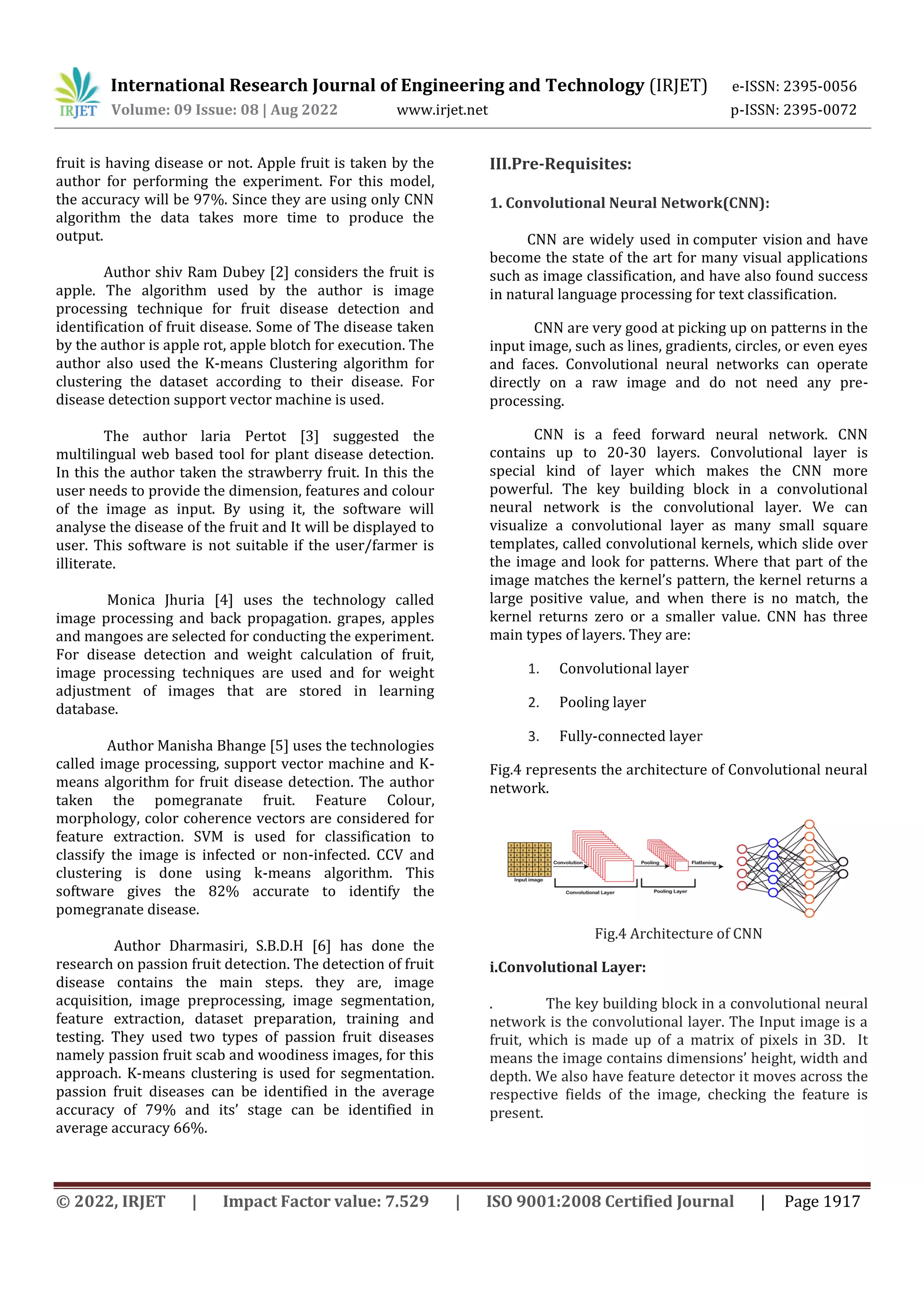 Fruit Disease Detection And Classification Using Artificial