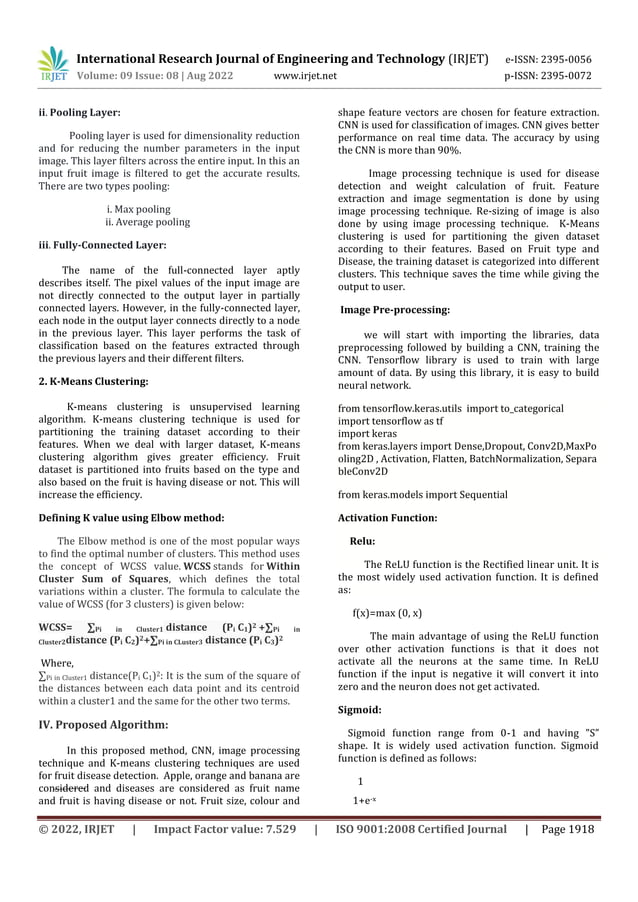 Fruit Disease Detection And Classification Using Artificial