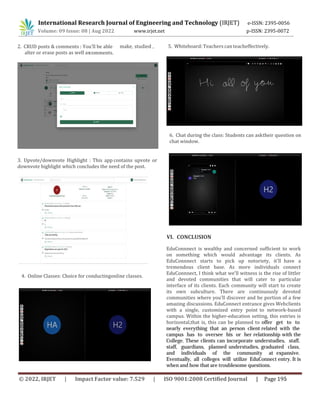 Educonnect- Web Based Education in Today’s Era | PDF