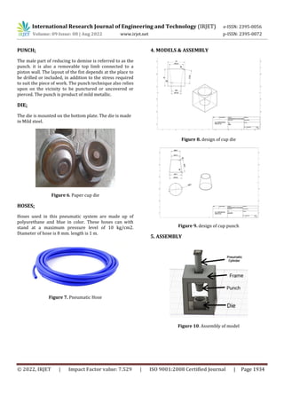 Design And Fabrication of Pneumatic Paper Cup Making Machine | PDF