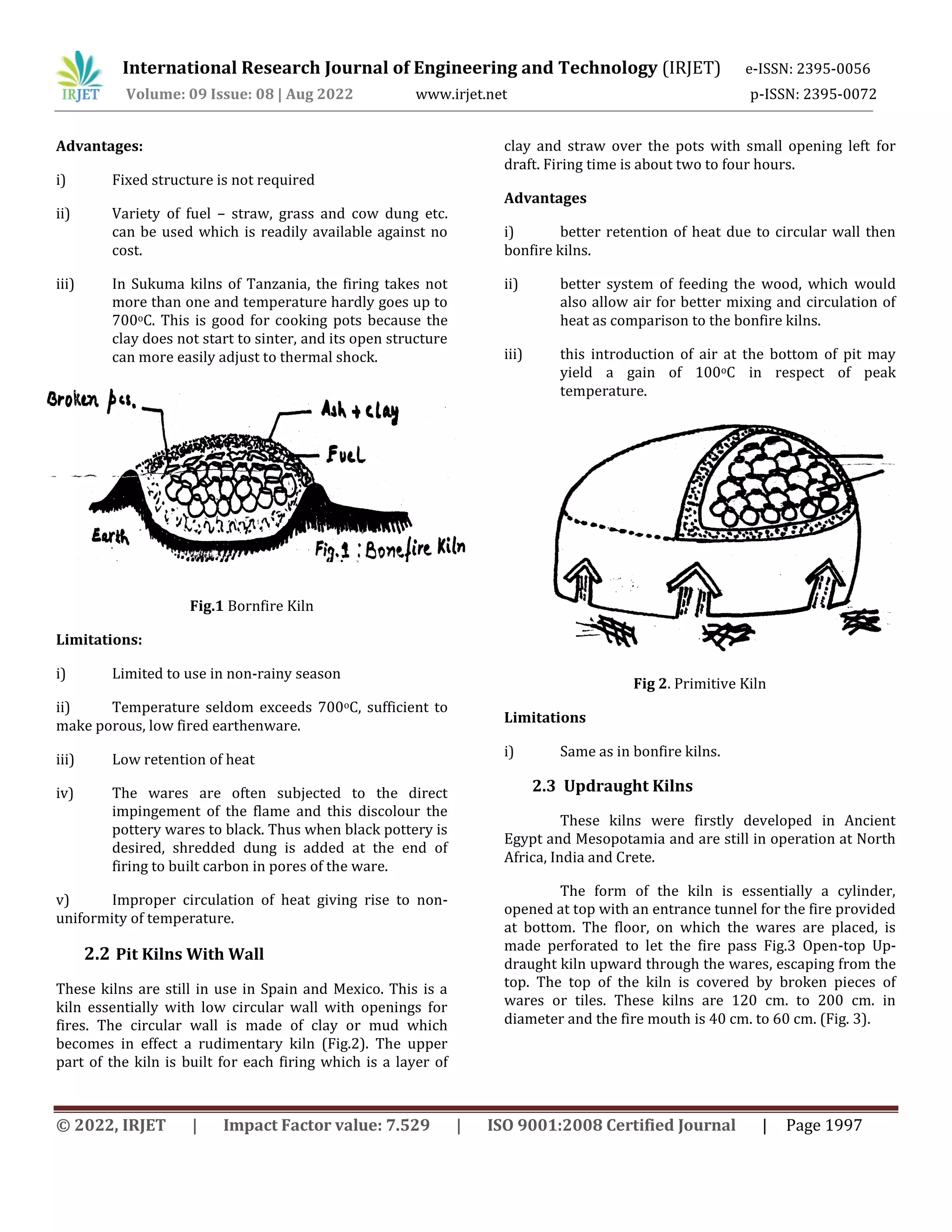 TRADITIONAL POTTERY KILNS FOR TERRACOTTA WARES | PDF | Woodworking ...
