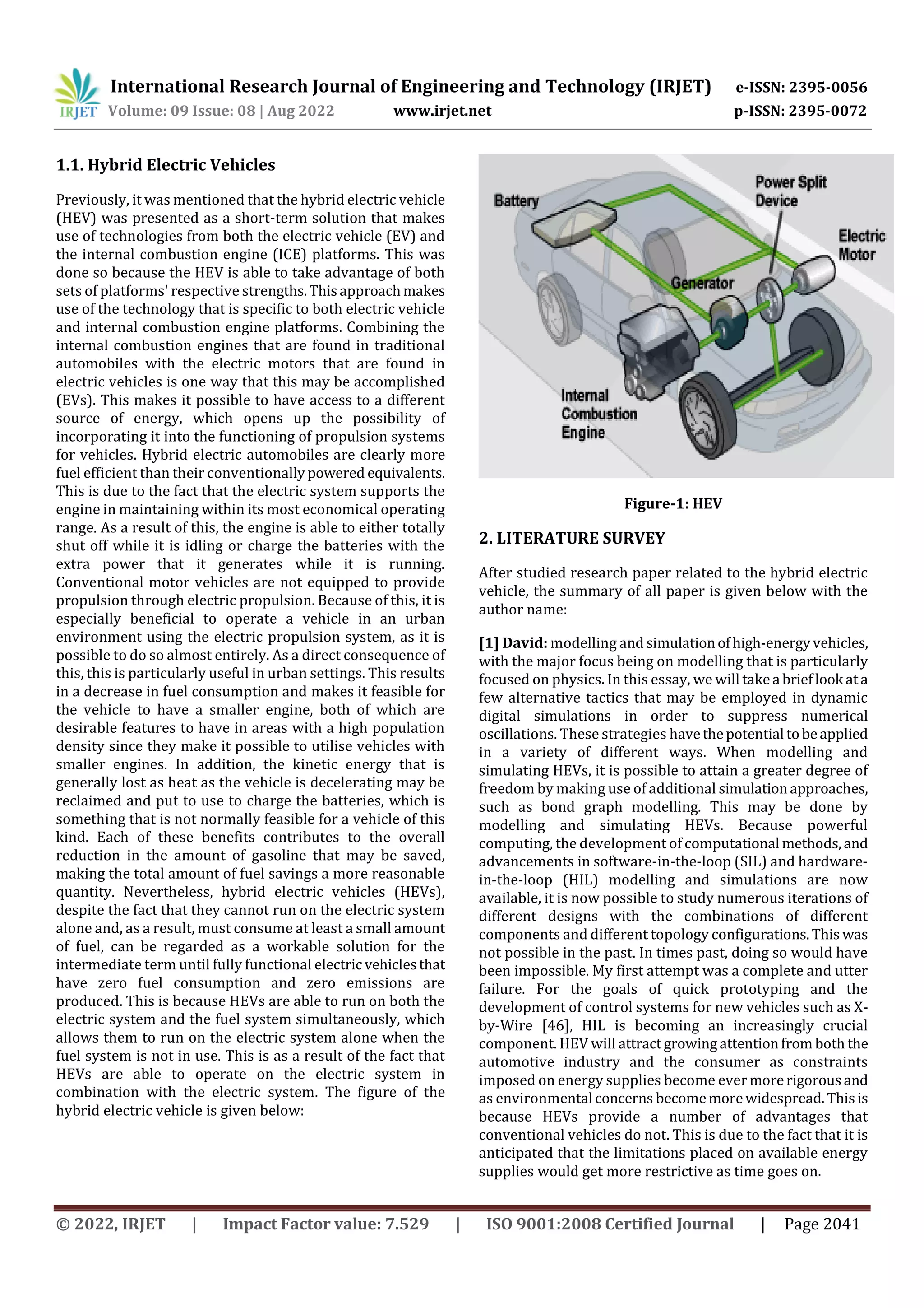 Dynamic Modeling and Simulation on a Hybrid Power System for Electric Vehicle Applications: A ...