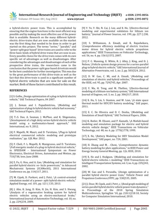 Dynamic Modeling and Simulation on a Hybrid Power System for Electric ...