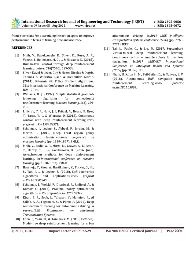 Comparative Analysis of Tuning Hyperparameters in Policy-Based DRL Algorithm for Self-Driving ...