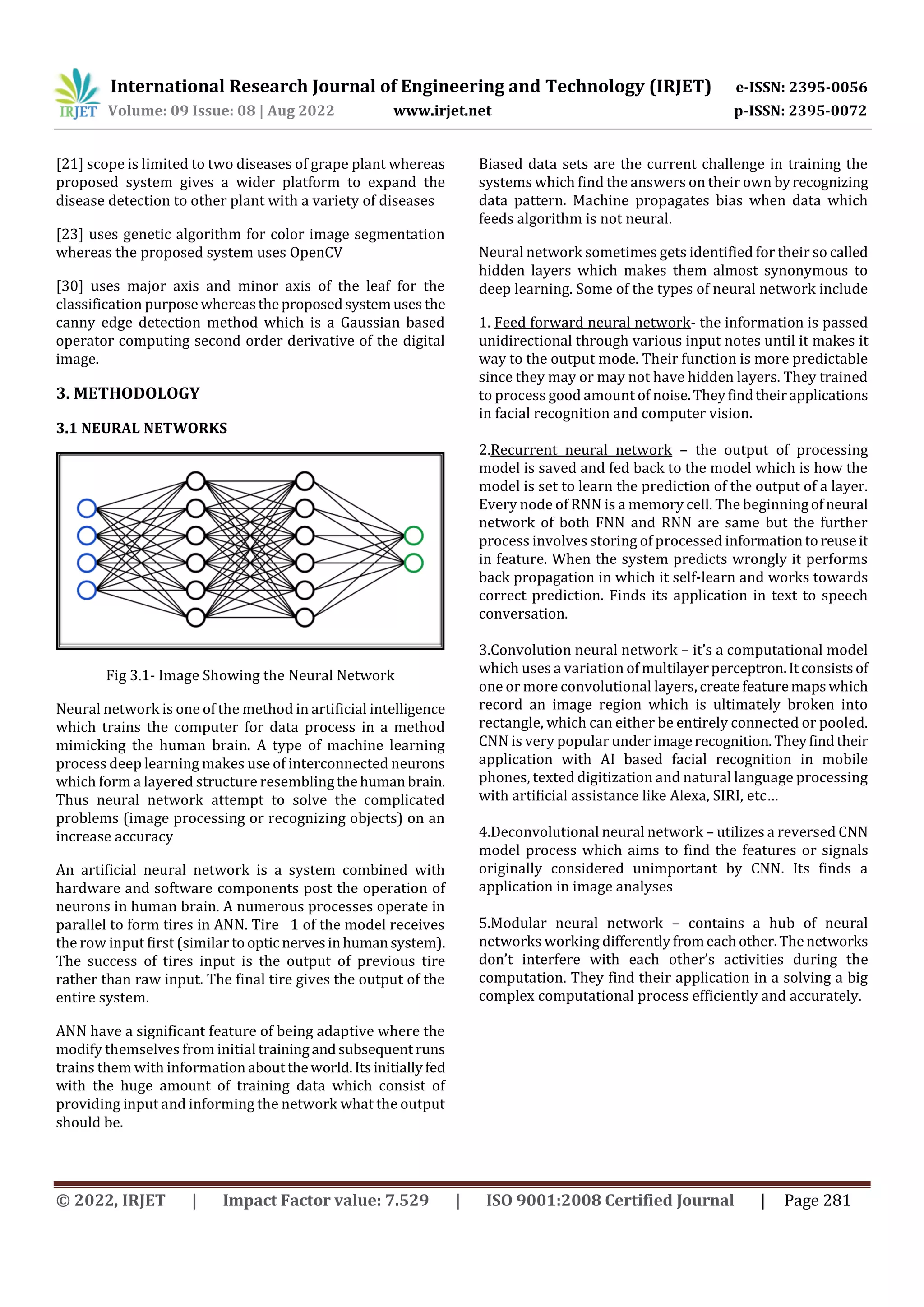 Green leaf disease detection and identification using Raspberry Pi | PDF