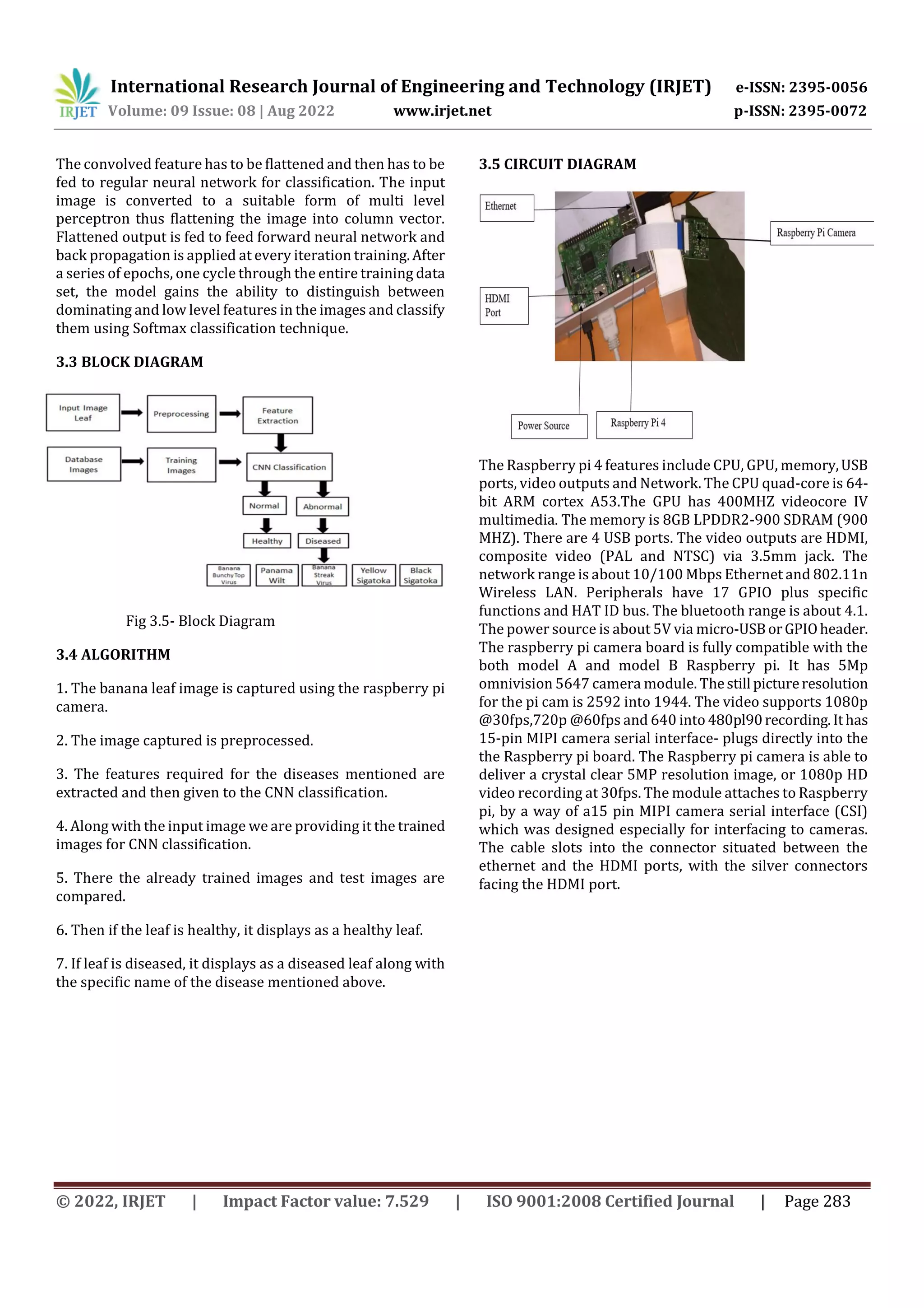 Green leaf disease detection and identification using Raspberry Pi | PDF