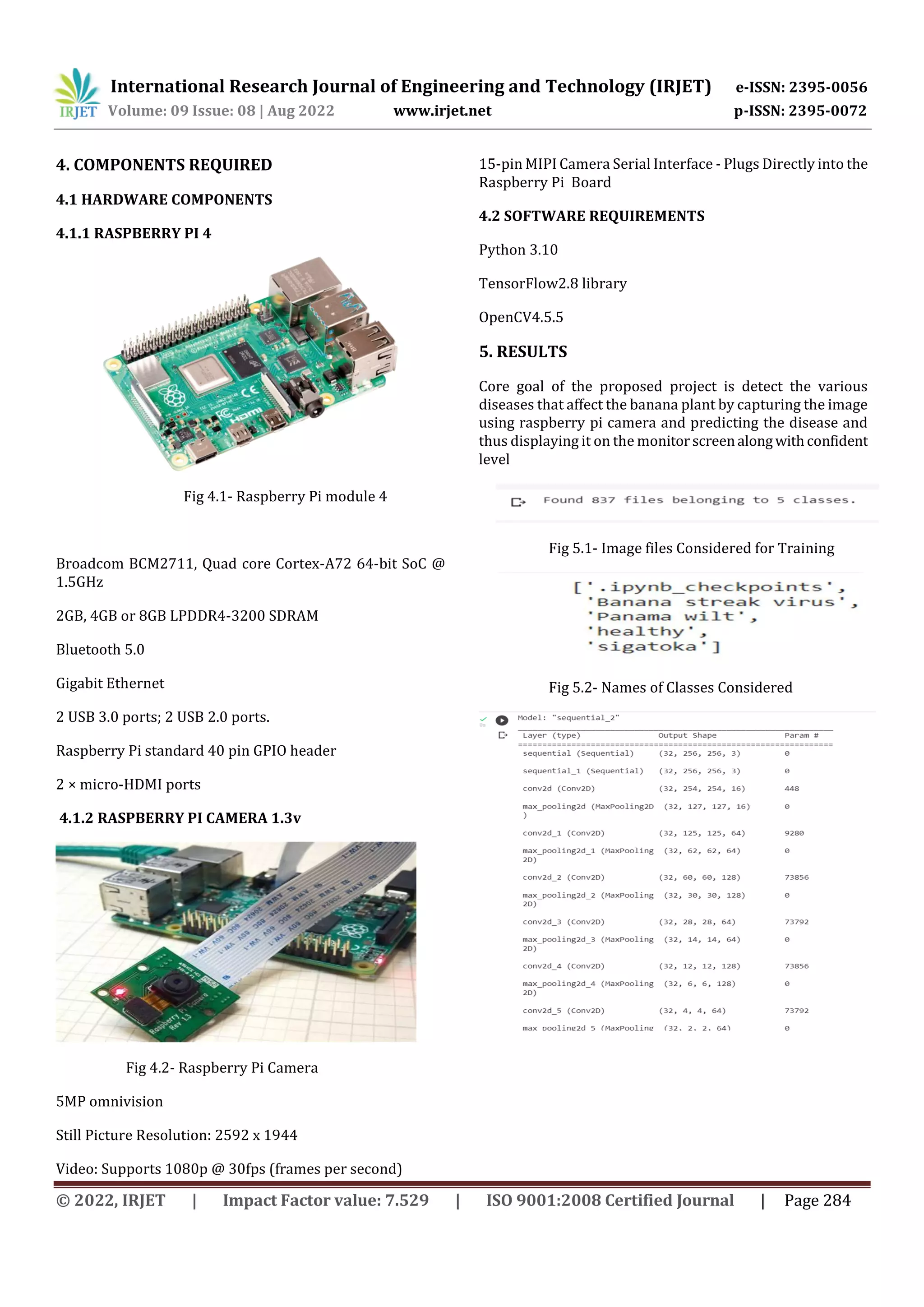 Green leaf disease detection and identification using Raspberry Pi | PDF