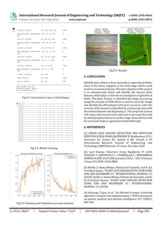 Green leaf disease detection and identification using Raspberry Pi | PDF