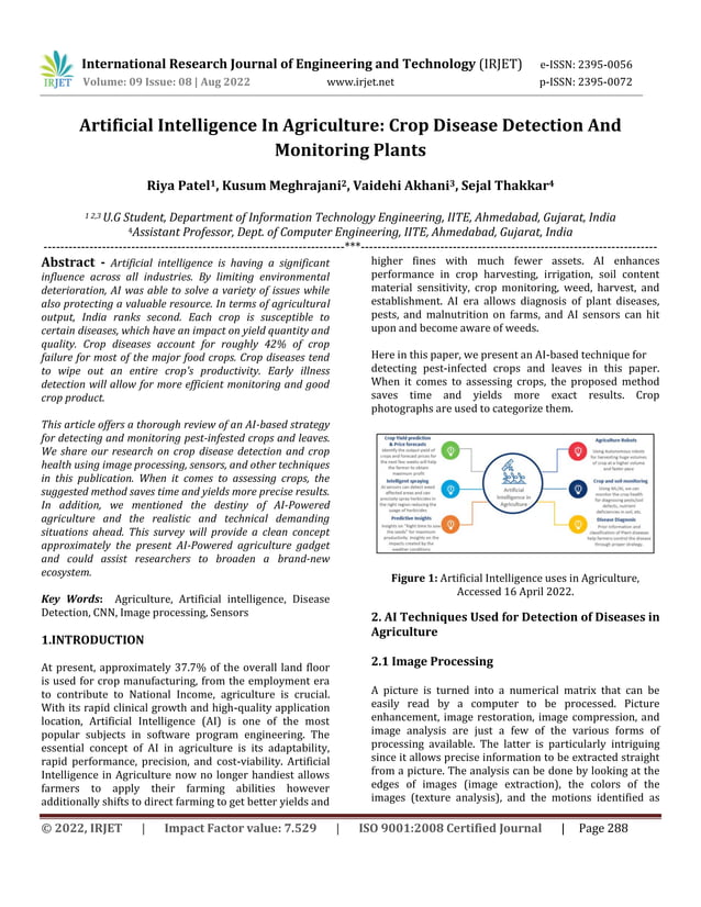 Artificial Intelligence In Agriculture: Crop Disease Detection And ...