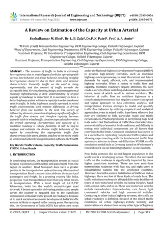 A Review on Estimation of the Capacity at Urban Arterial | PDF | Logistics and Transportation ...