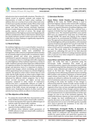 A Review on Estimation of the Capacity at Urban Arterial | PDF | Logistics and Transportation ...