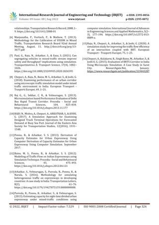 A Review on Estimation of the Capacity at Urban Arterial | PDF | Logistics and Transportation ...