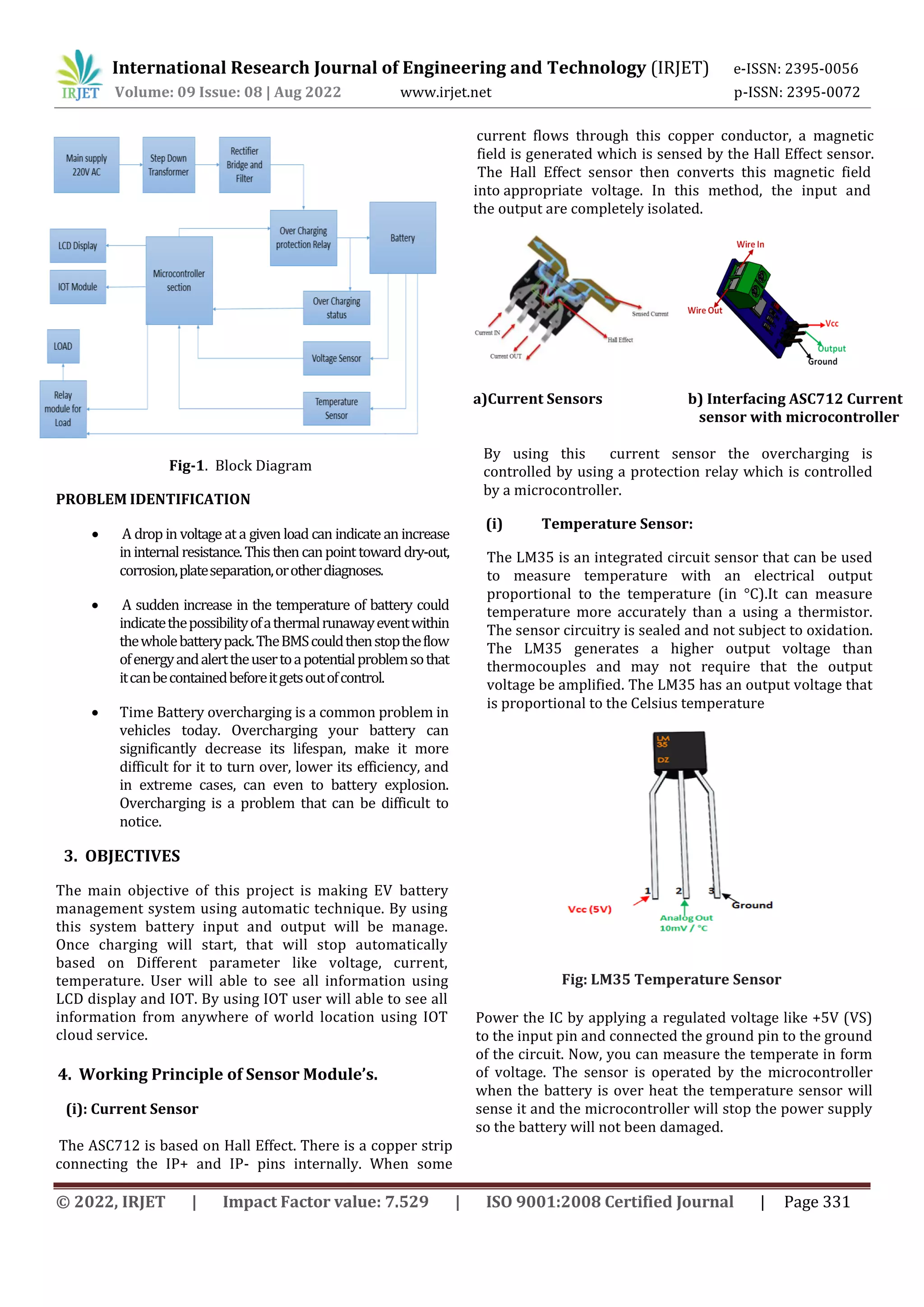 Automatic EV Battery Management and control Systems using IOT | PDF