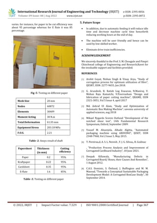 Design and Manufacturing of Automated Card sheet Cutting Machine | PDF