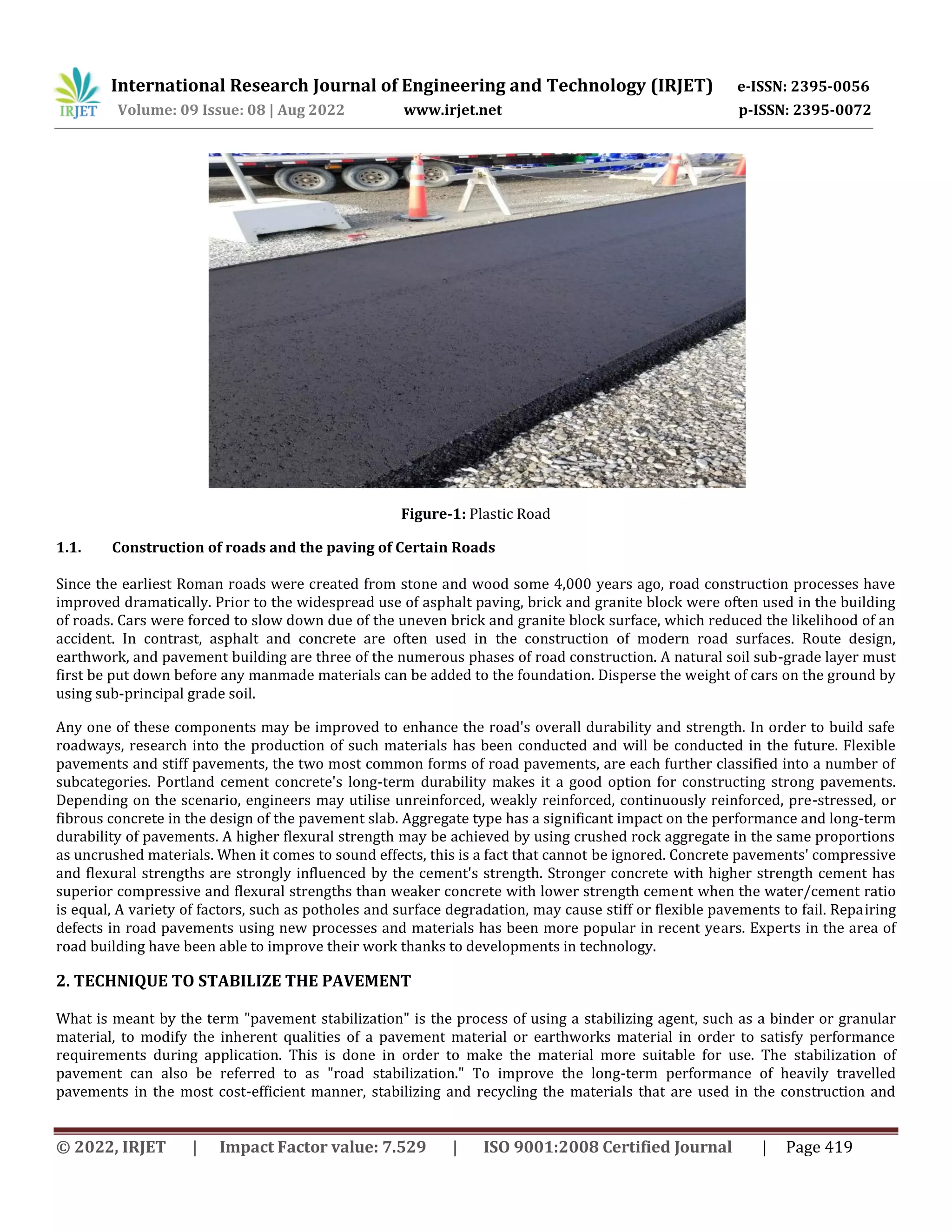 Flexible pavements using plastic as a road construction material: A ...
