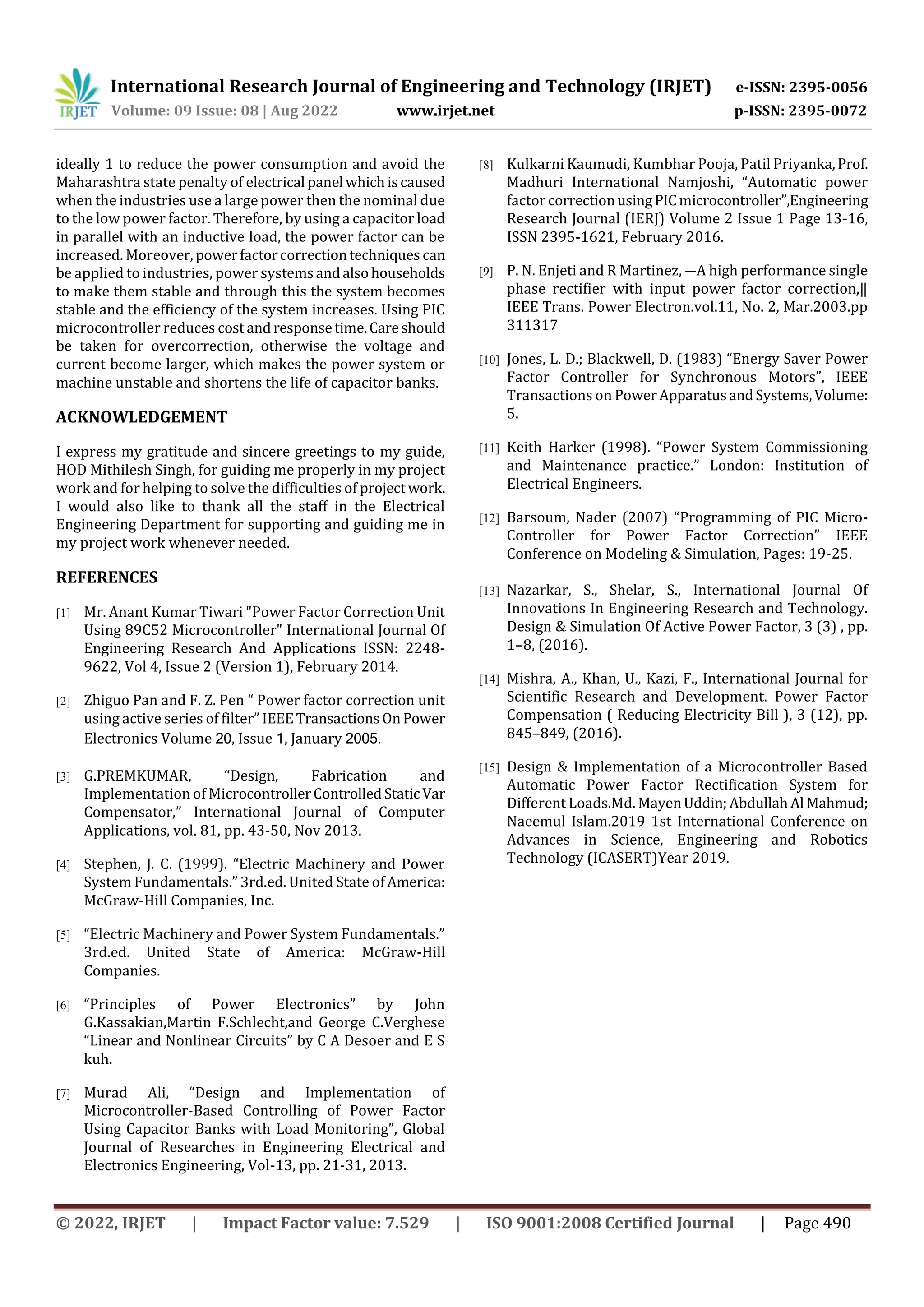 A Review on Methodologies of Automatic Power Factor Improvement Using Arduino | PDF | Home ...