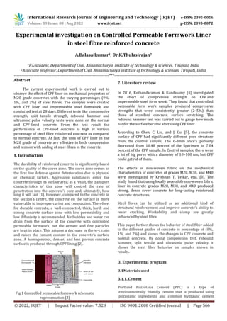 Experimental investigation on Controlled Permeable Formwork Liner in steel fibre reinforced ...