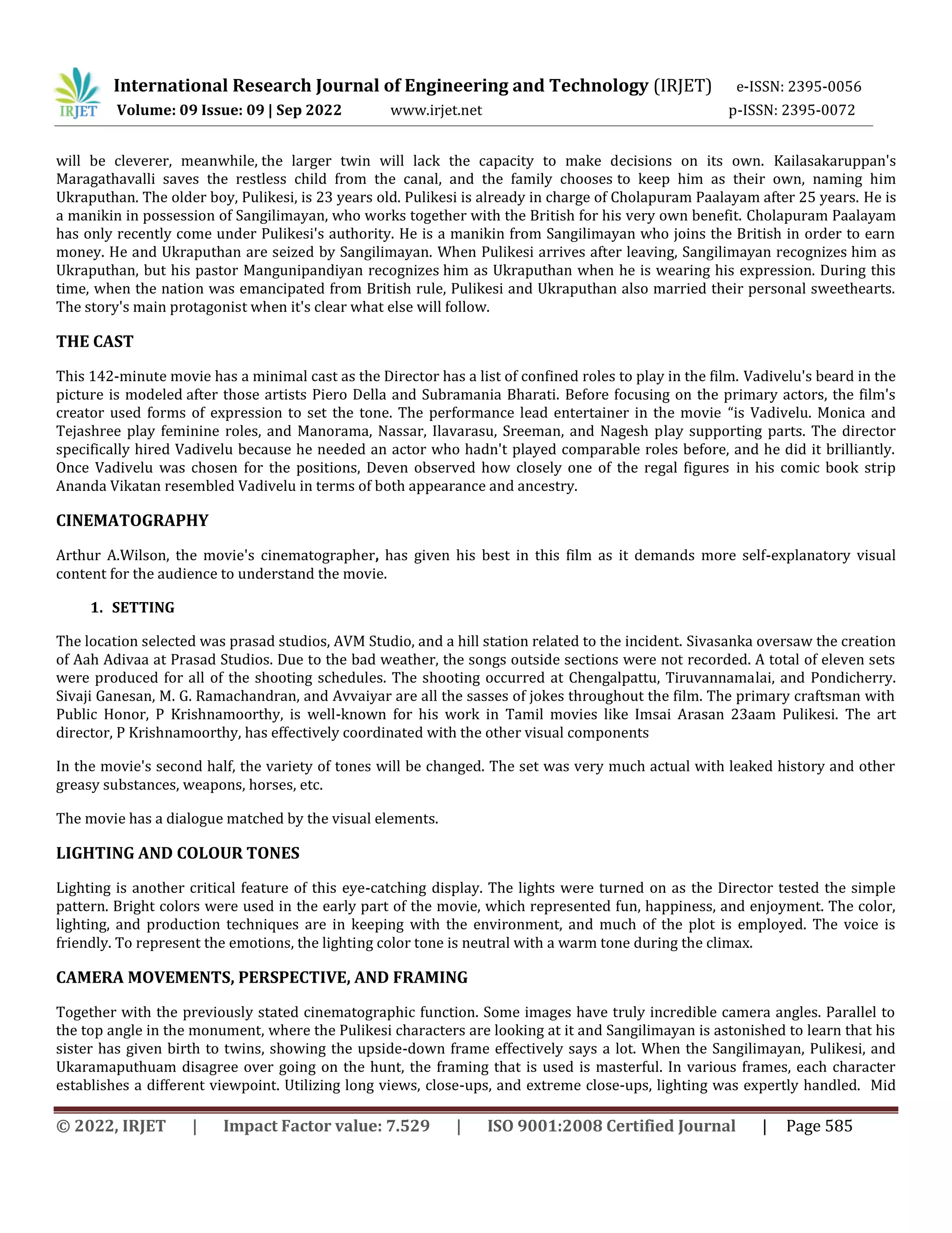 AN EXAMINATION OF THE SEMIOTIC APPROACH USED IN TAMIL FILM 'Imsai ...