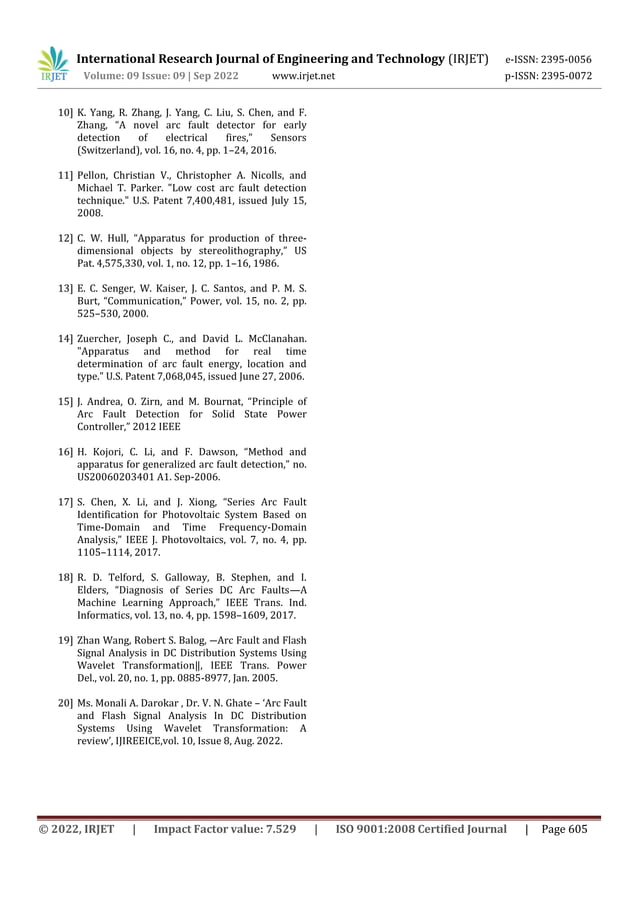 Arc Fault And Flash Signal Analysis And Detection In Dc Distribution Systems Using Wavelet