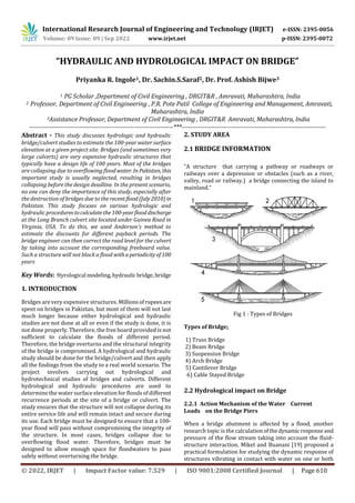 “HYDRAULIC AND HYDROLOGICAL IMPACT ON BRIDGE” | PDF