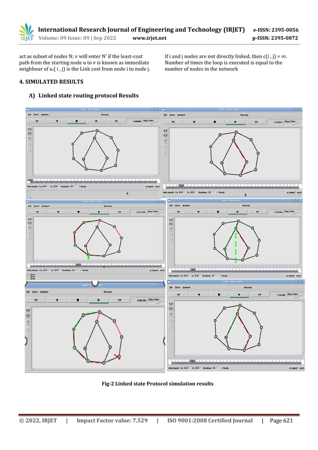 PERFORMANCE ANALYSIS OF DISTANCE VECTOR AND LINKED STATE ROUTING ...