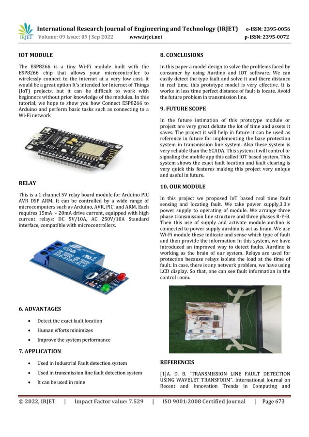 Iot Based Three Phase Transmission Line Fault Detection And Classification Pdf