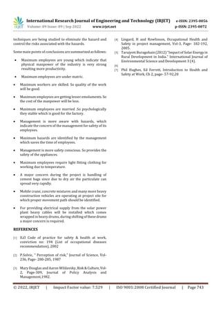 Hazard Identification, Risk Assessment And Risk Control In a 250 MW ...