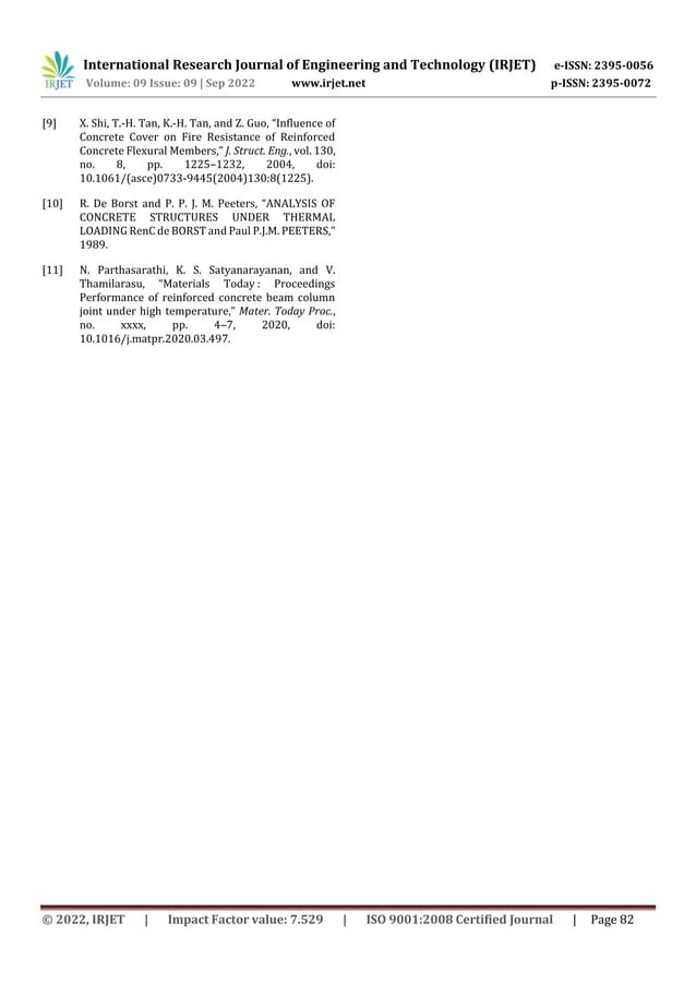BEHAVIOUR OF REINFORCED CONCRETE BEAM COLUMN JOINT AT ELEVATED TEMPERATURE | PDF
