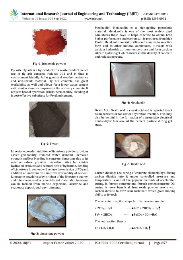 EXPERIMENTAL INVESTIGATION OF FERROCK BY COMPLETE AND PARTIAL ...