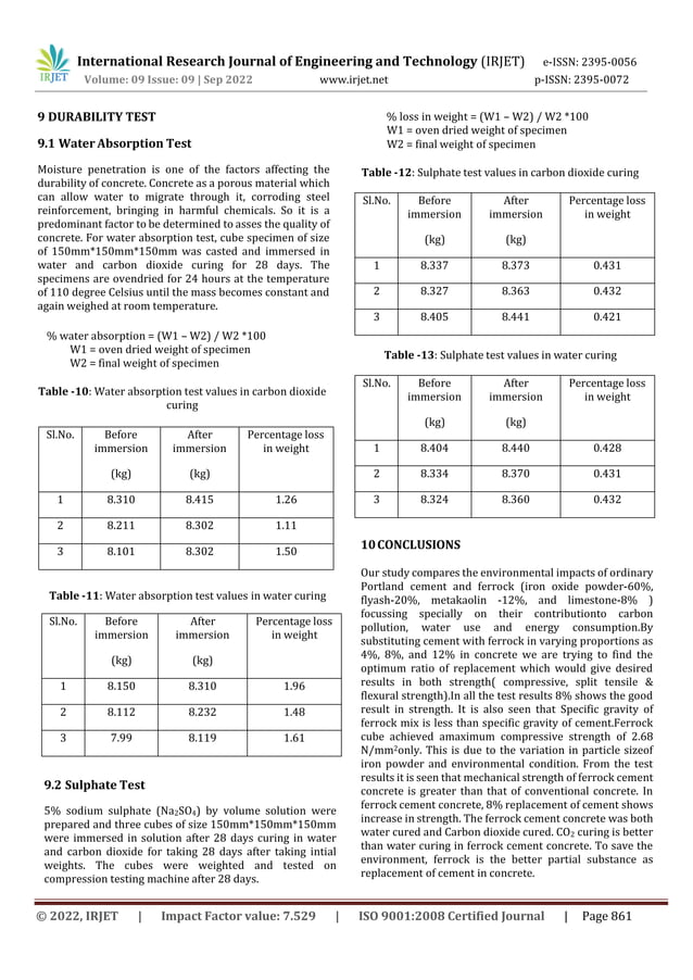 EXPERIMENTAL INVESTIGATION OF FERROCK BY COMPLETE AND PARTIAL ...