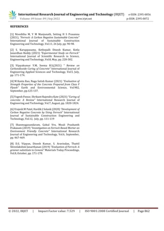 EXPERIMENTAL INVESTIGATION OF FERROCK BY COMPLETE AND PARTIAL REPLACEMENT OF CEMENT IN CONCRETE ...