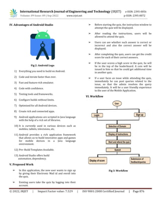 Android Based Quiz Application | PDF