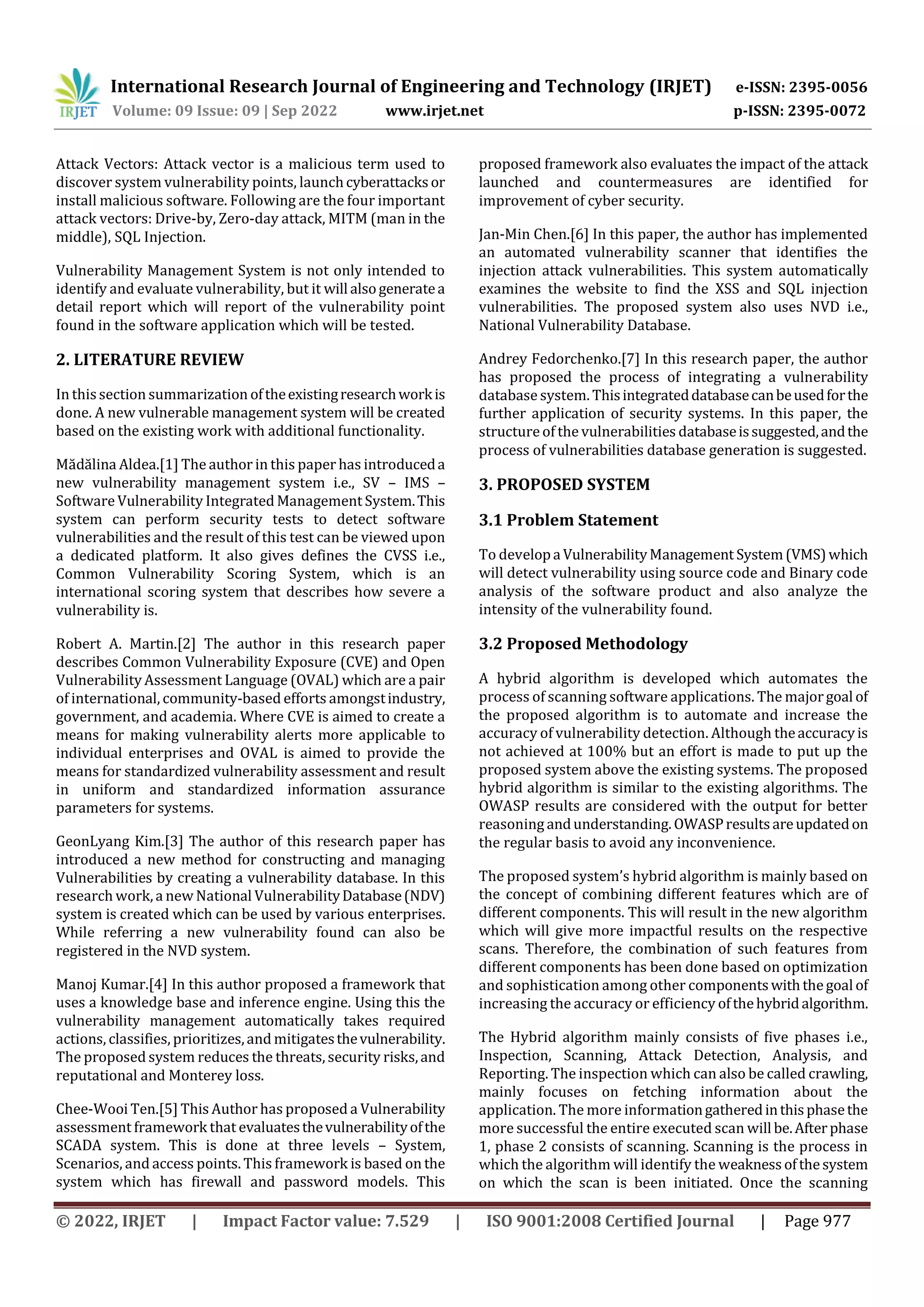 Vulnerability Management System | PDF