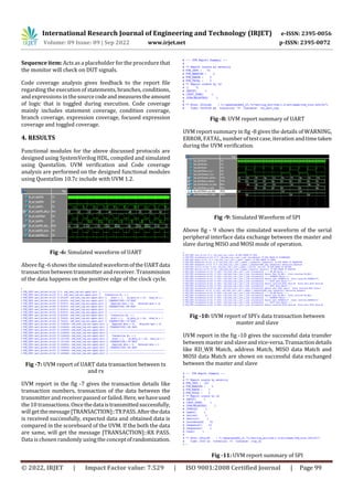 Design and Verification of the UART and SPI protocol using UVM | PDF