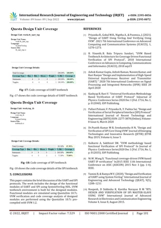 Design and Verification of the UART and SPI protocol using UVM | PDF