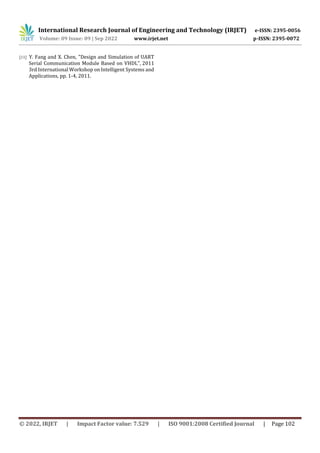 Design and Verification of the UART and SPI protocol using UVM | PDF