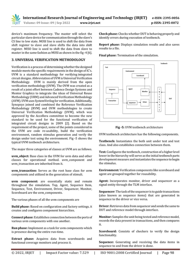 Design And Verification Of The Uart And Spi Protocol Using Uvm