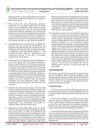 Aero-acoustic investigation over a 3-dimensional open sunroof using CFD | PDF