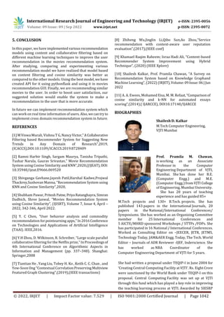 Recommendation System using Machine Learning Techniques | PDF