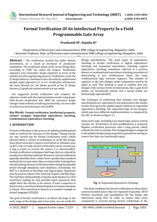 Formal Verification Of An Intellectual Property In a Field Programmable Gate Array | PDF