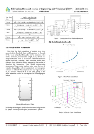 Modelling, and Design of a Quadcopter With MATLAB Implementation | PDF