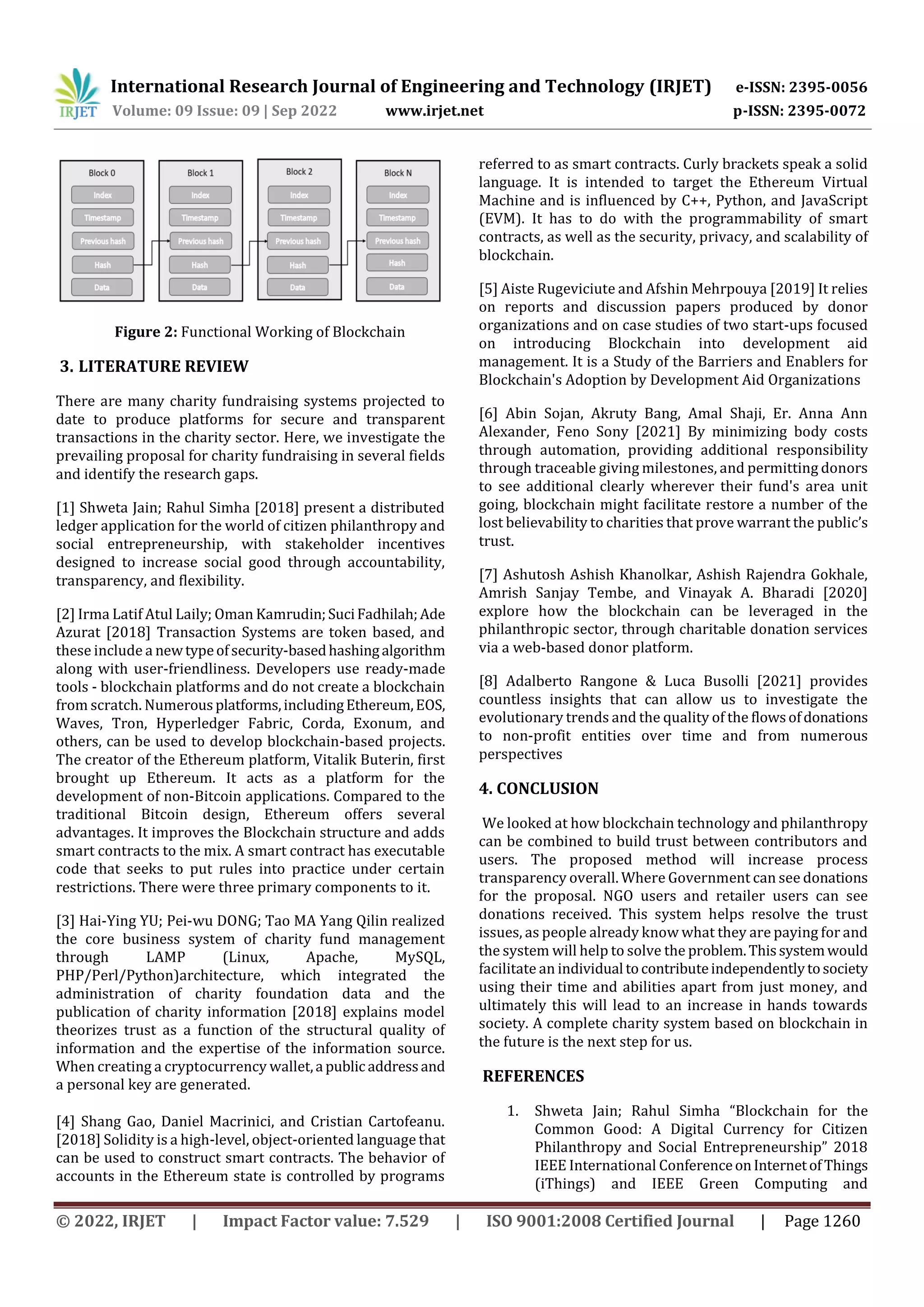 A REVIEW ON BLOCKCHAIN BASED CHARITIES | PDF