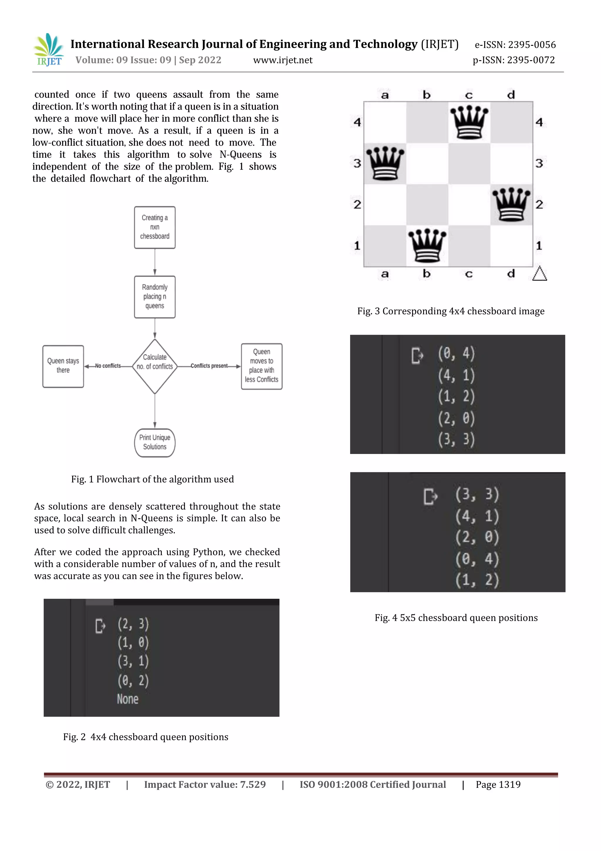 An Approach To Solve The N Queens Problem Using Artificial Intelligence Algorithm Pdf
