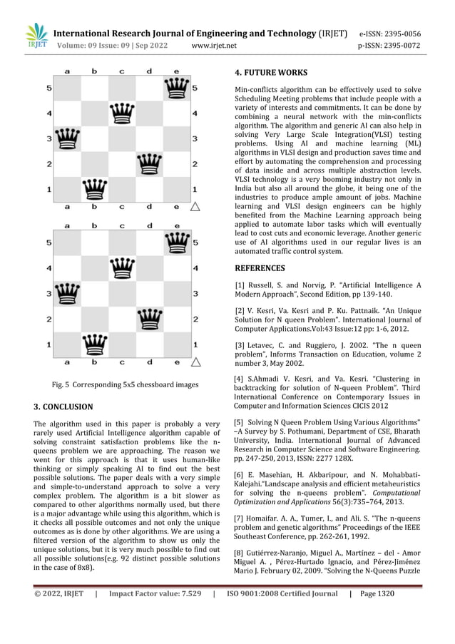 An Approach To Solve The N Queens Problem Using Artificial Intelligence Algorithm Pdf